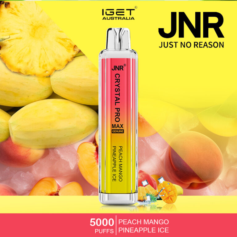 JNR CRYSTAL PRO MAX – PEACH MANGO PINEAPPLE ICE – 5000 PUFFS ...